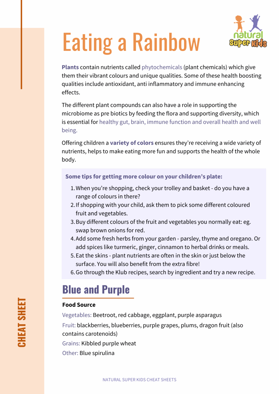 Eating the Rainbow - Natural Super Kids